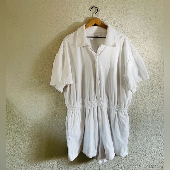 Pants & Jumpsuits | Good American White Terry Cloth Pool Romber | Poshmark